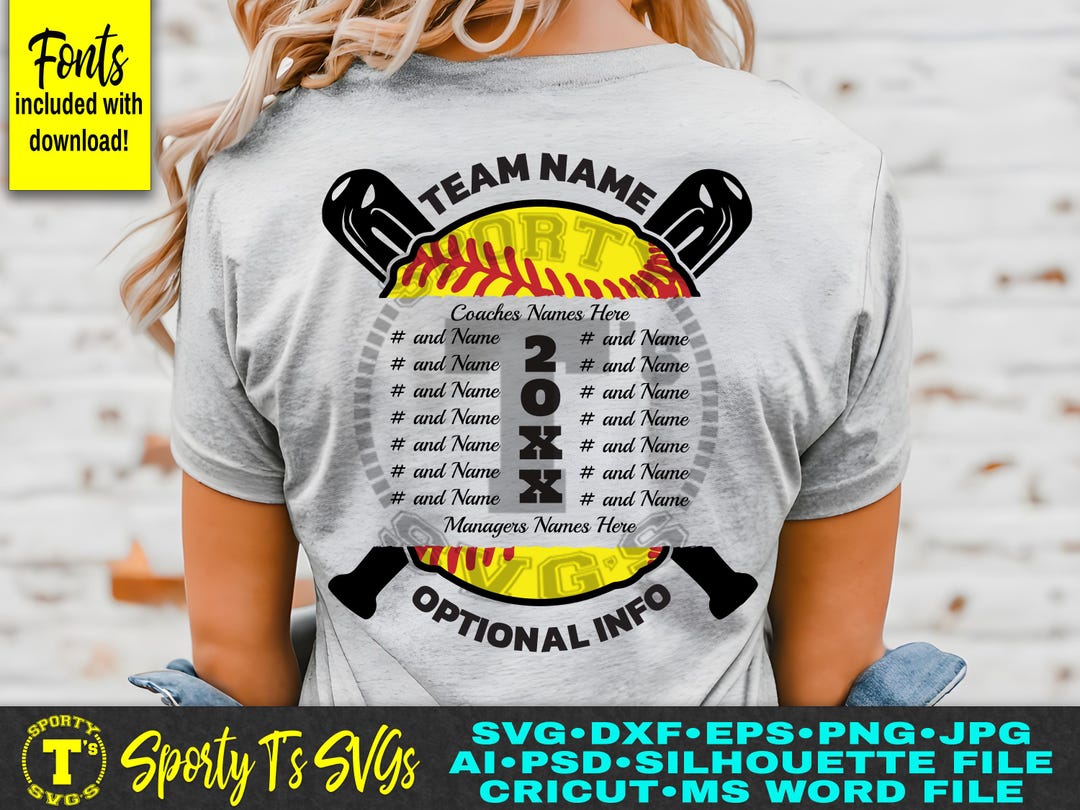 Softball Roster Template, Softball Roster Template Design, Softball ...