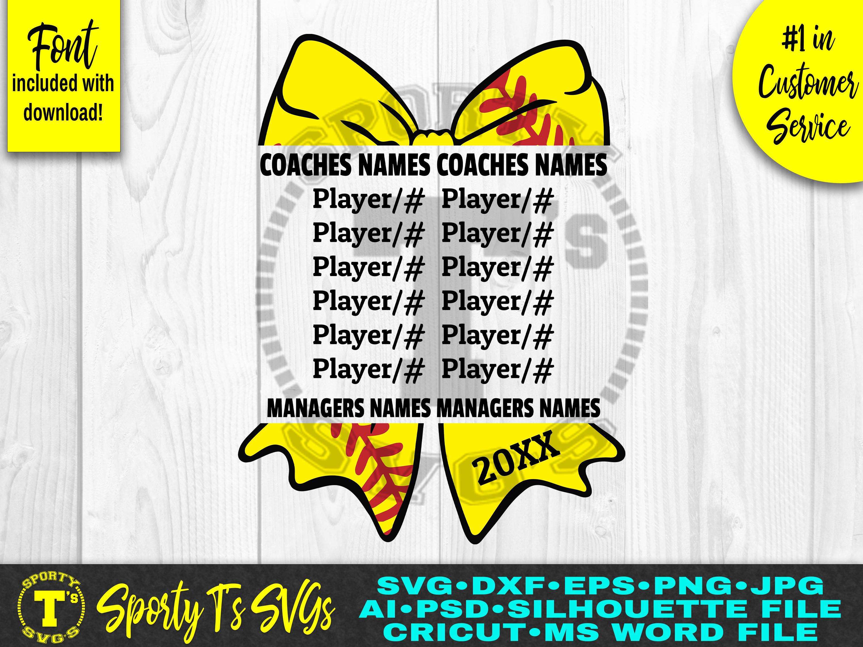 Softball Roster Template, Softball Roster Template Design, Softball ...