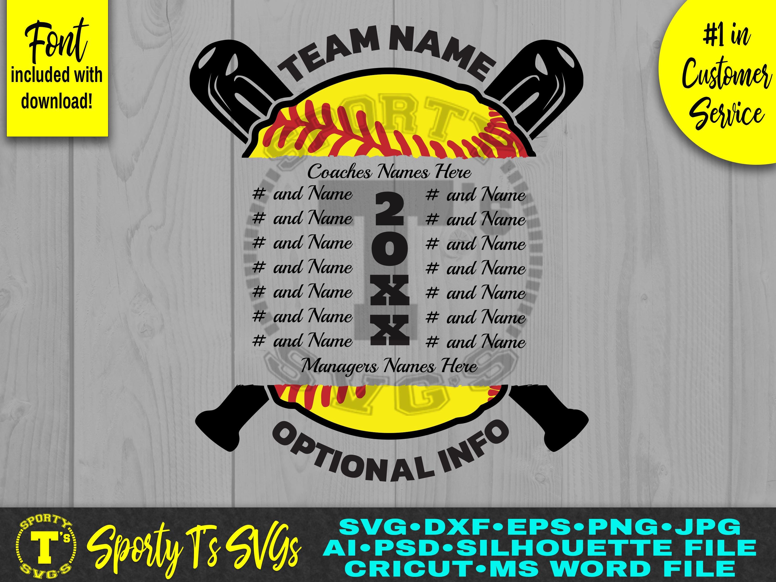 Softball Roster Template, Softball Roster Template Design, Softball ...