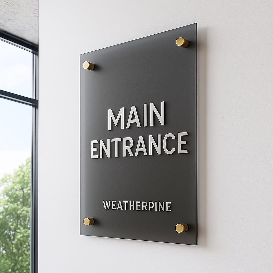 Custom Acrylic Office Sign | Personalized Business Logo & Reception ...