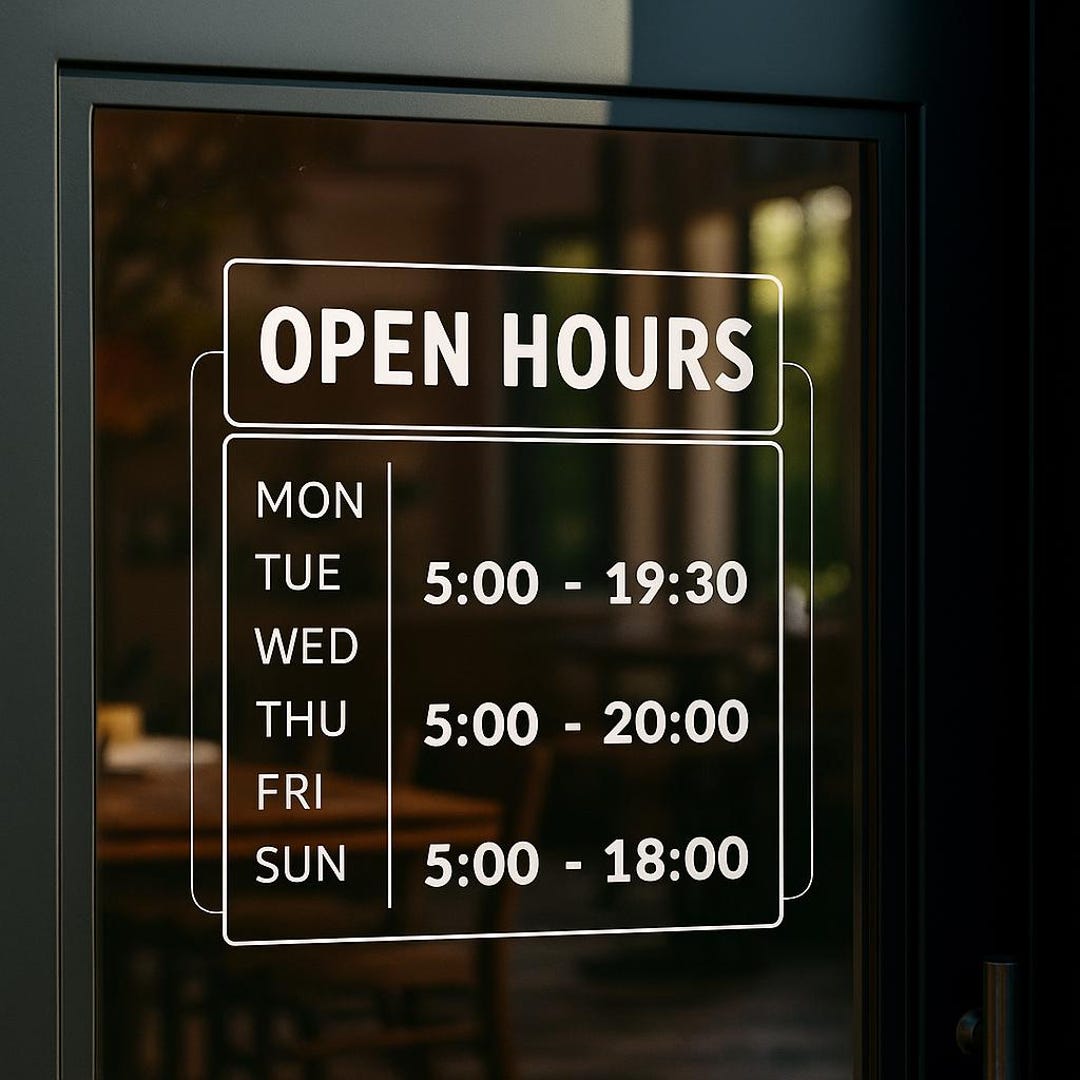 Create Your Own Storefront Door Decal – Custom Vinyl Sign With Logo ...