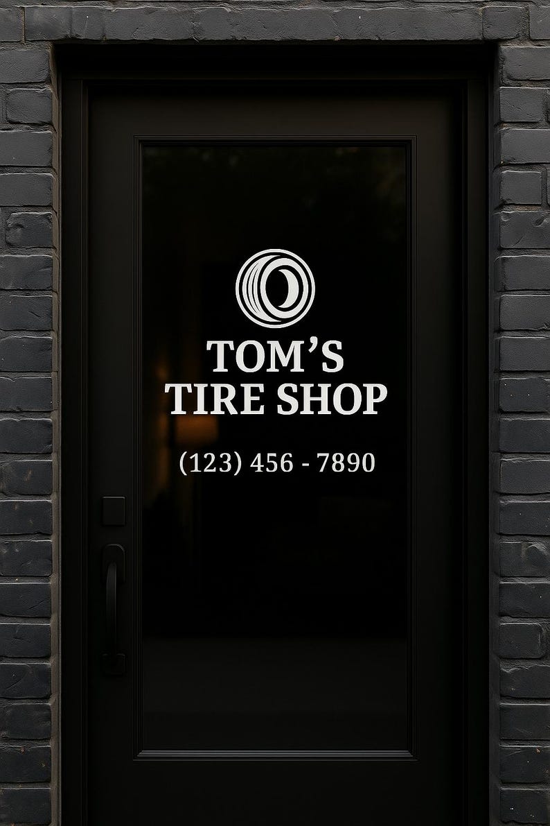 Create Your Own Storefront Door Decal – Custom Vinyl Sign With Logo ...