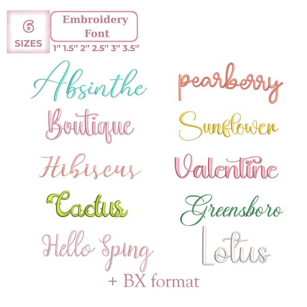 Free Embroidery Fonts - Etsy