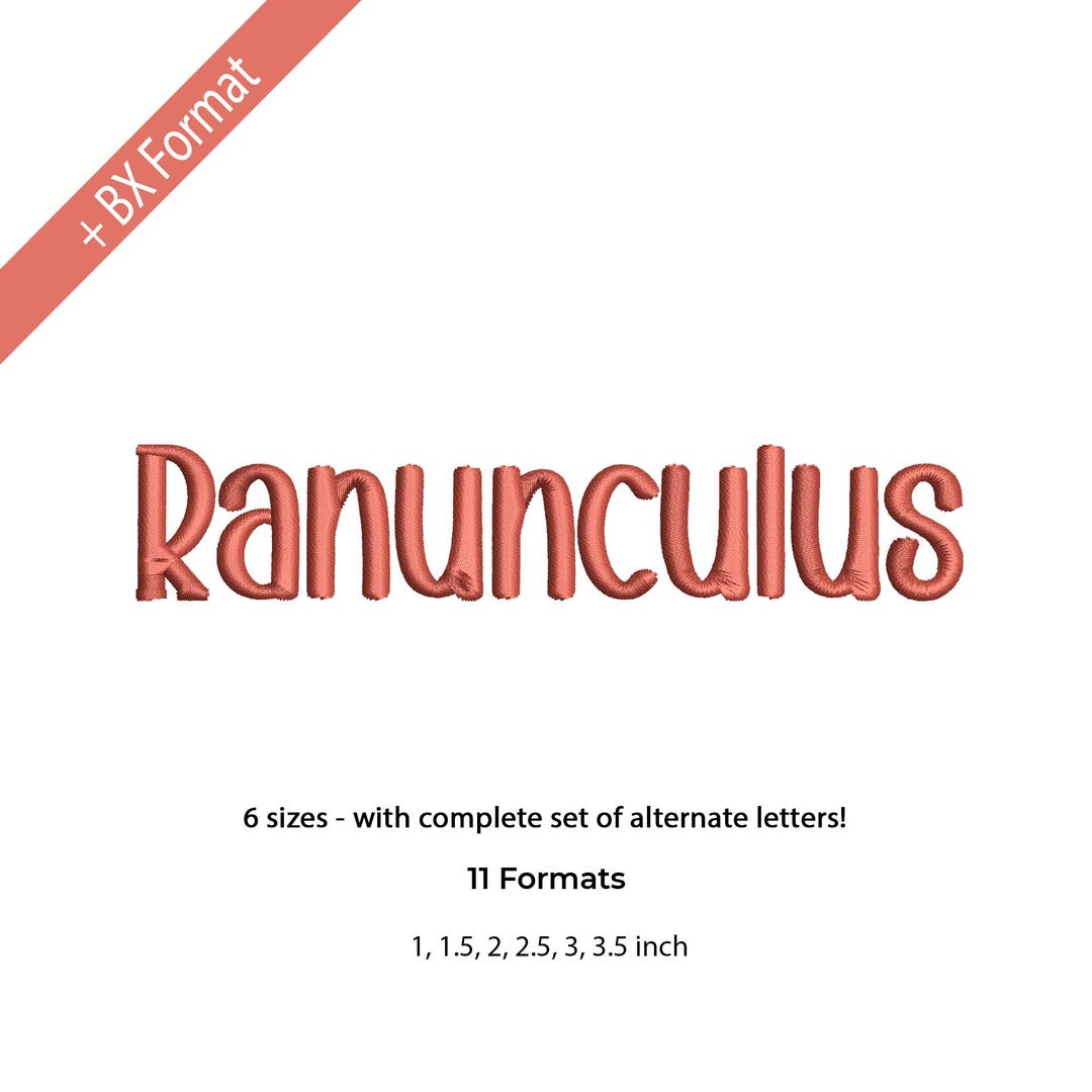 Ranunculus Slab Serif Embroidery Font Alphabet, Morden Serif Font ...