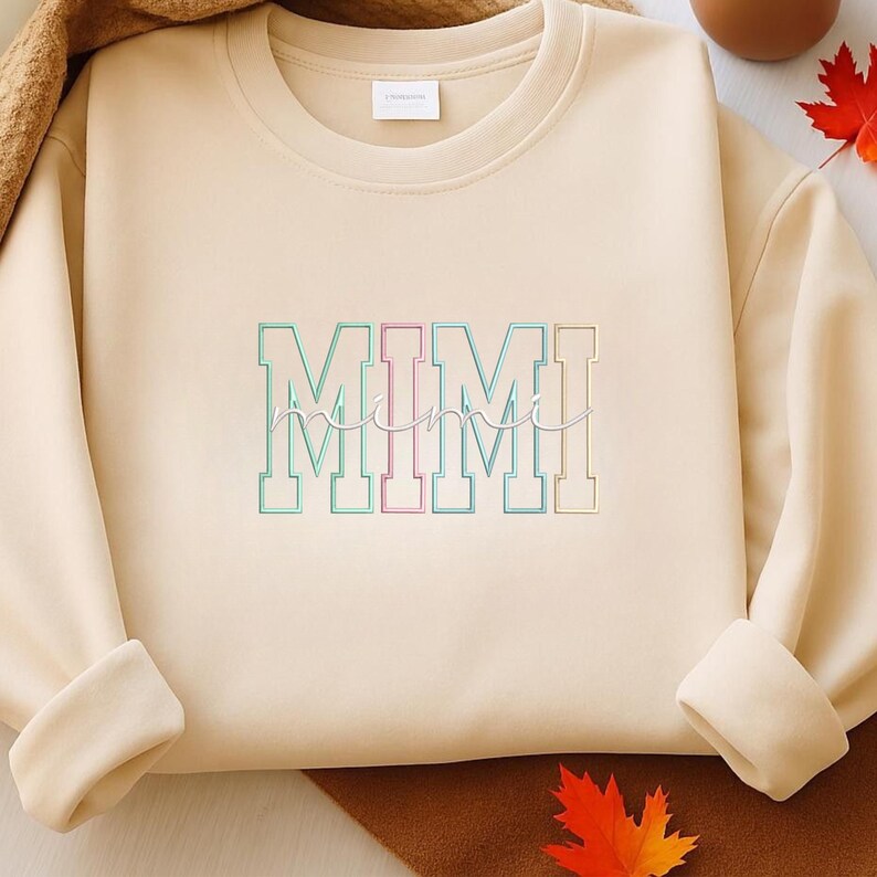Mimi Applique Machine Embroidery Design, Satin Stitch Mother's Day ...
