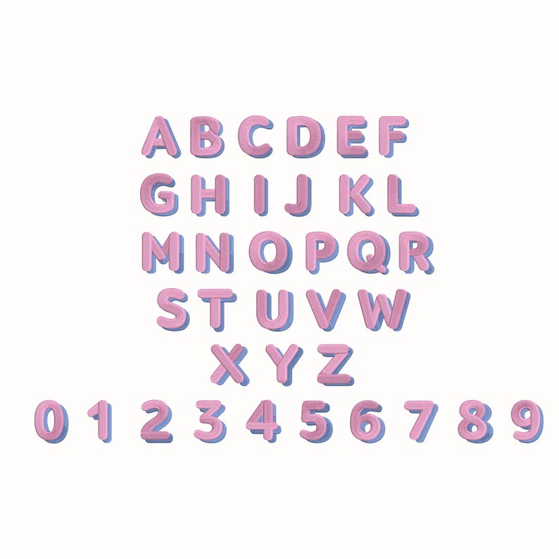 Bundles Shadow Font Machine Embroidery Design, Shadowed Monogram ...