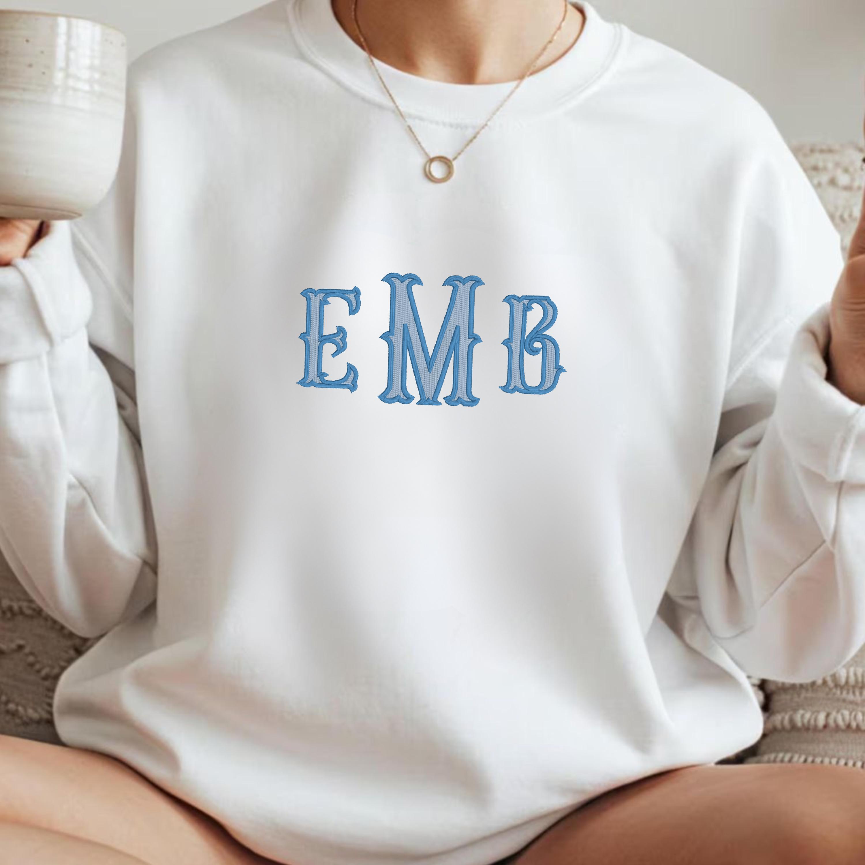 Fishtail Monogram Embroidery Font, Fishtail 2 Colors, Machine ...