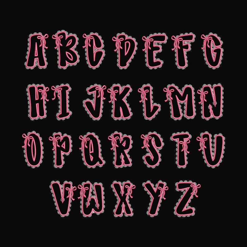 Lacey Applique Embroidery Font Bundles: Faux Lace BX Font Bundles, Lace ...
