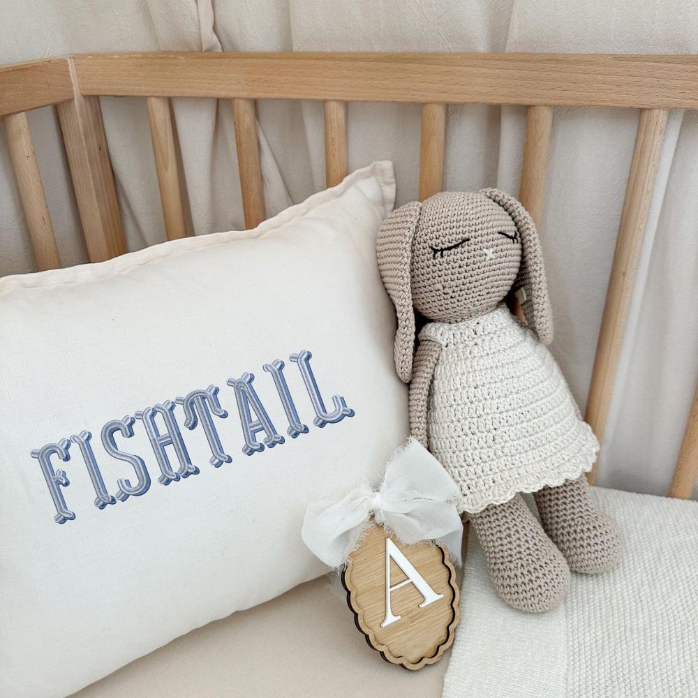 Fishtail Shadow Embroidery Font, 6 Sizes, 11formats, Digitized ...