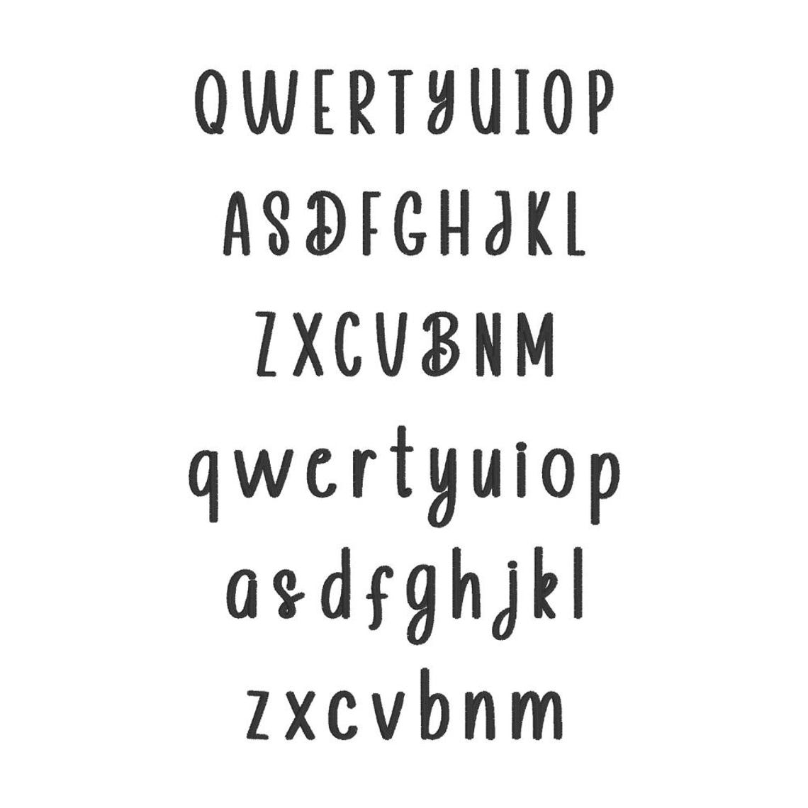 Fern Cursive Embroidery Font Alphabet, Handwritten Font, 6 Sizes ...