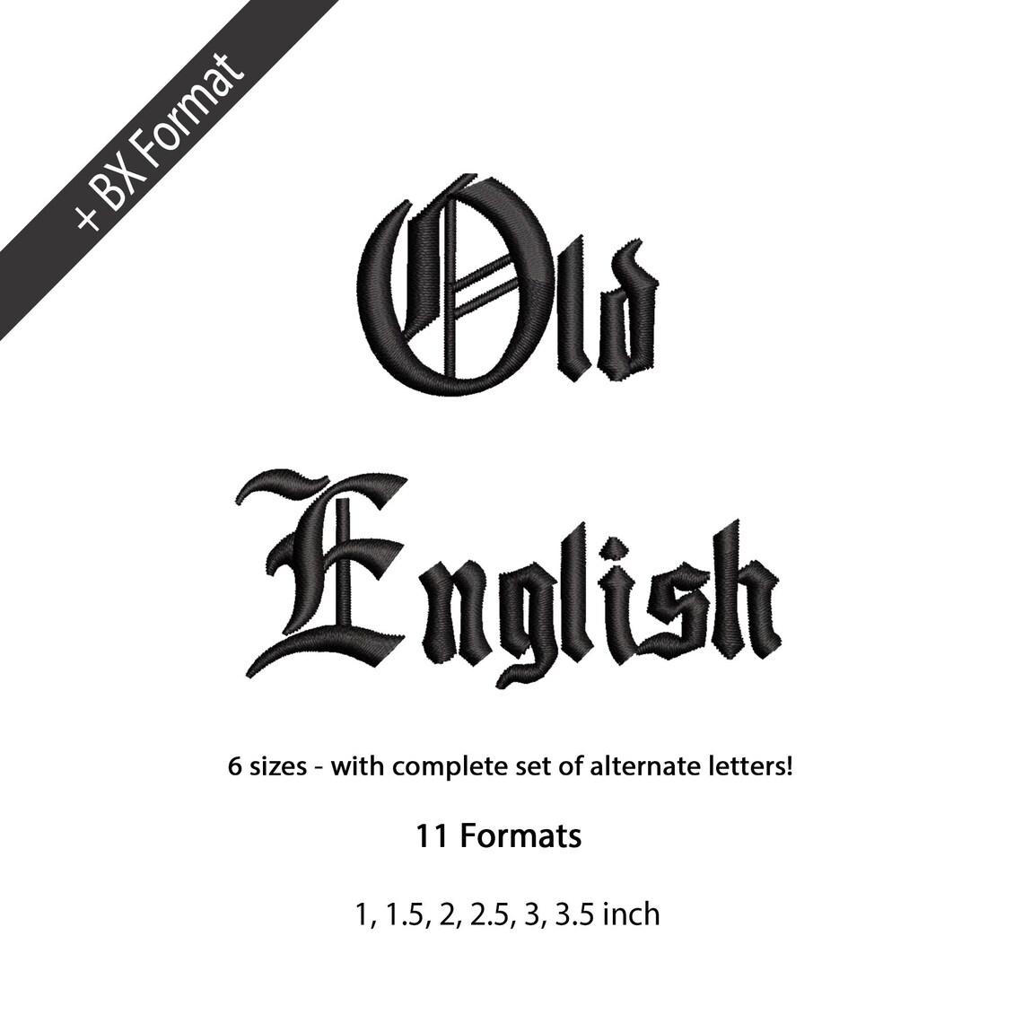 Old English Embroidery Font, Monogram Gothic Script Letters ...