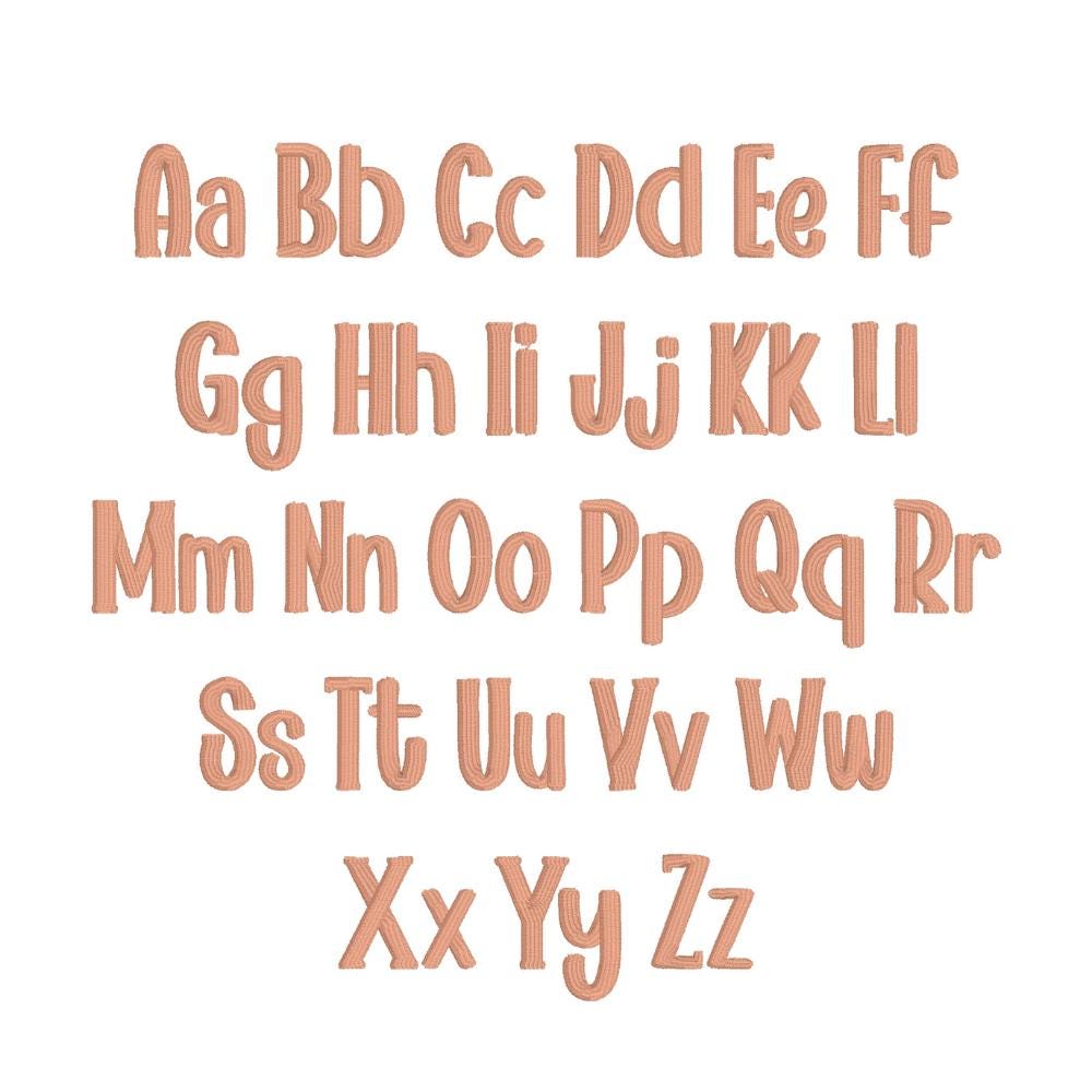 Ranunculus Slab Serif Embroidery Font Alphabet, Morden Serif Font ...