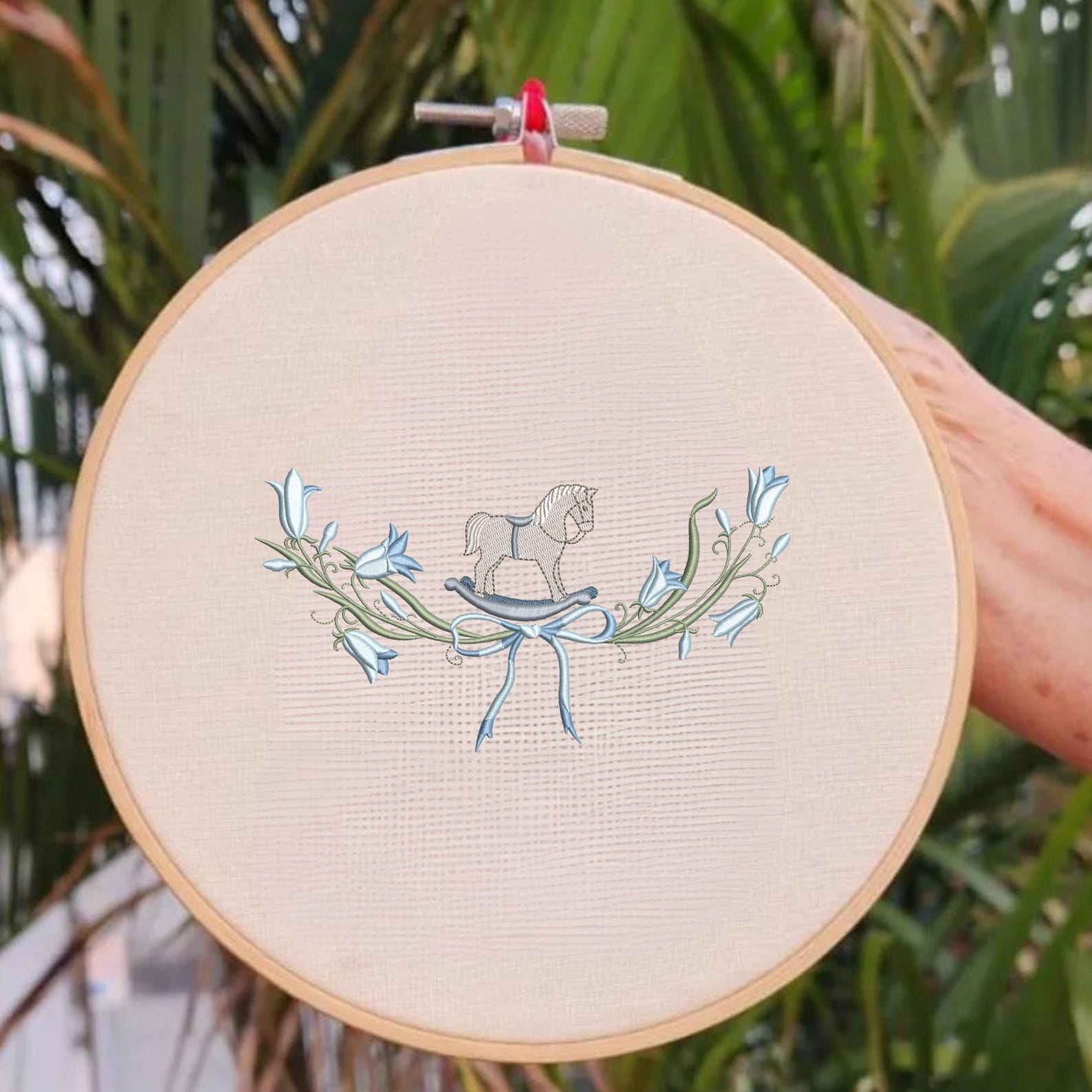 Wreath Embroidery Design, Round & Rectangular Christmas Frame ...
