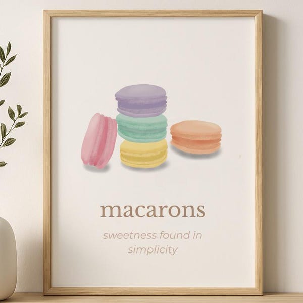 Macarons Quote Print - Etsy
