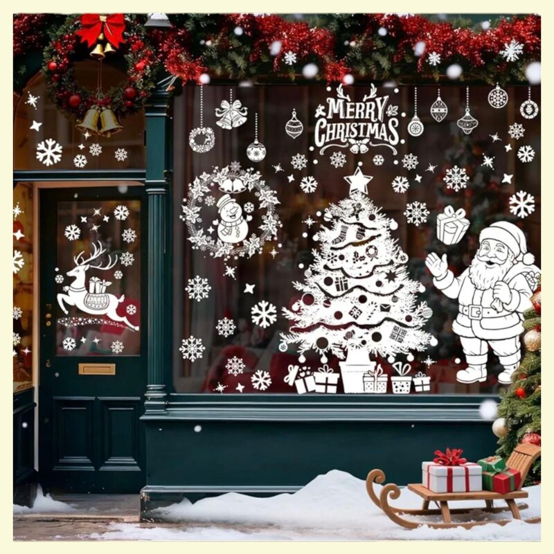 Extra Large Christmas Window Clings - Etsy