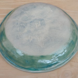 Peacock Feather Platter, Blue Feathers Tray, Pottery Tray, Handmade ...