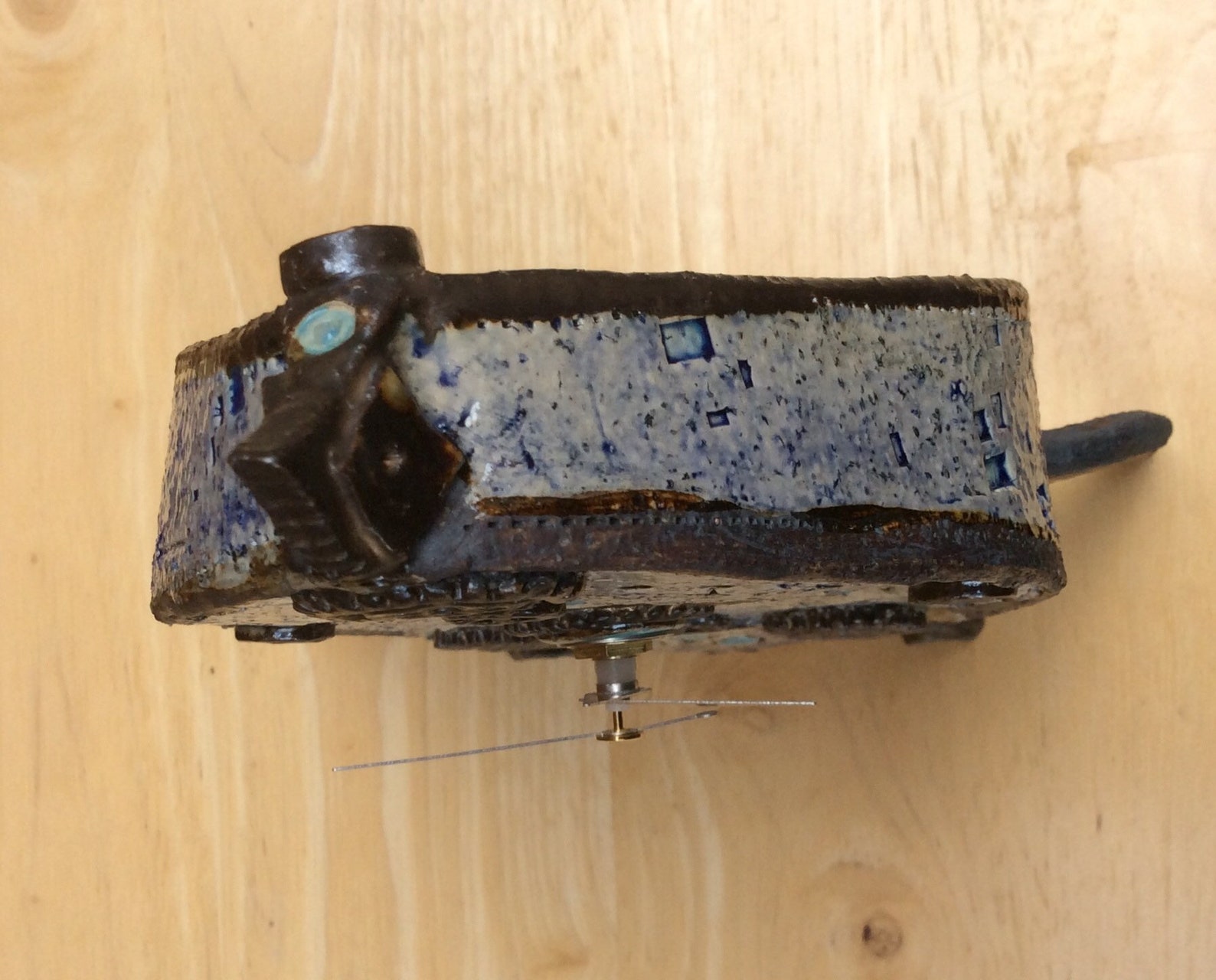 Ceramic Steampunk Rocket Clock Blue Mantel Clock - Etsy