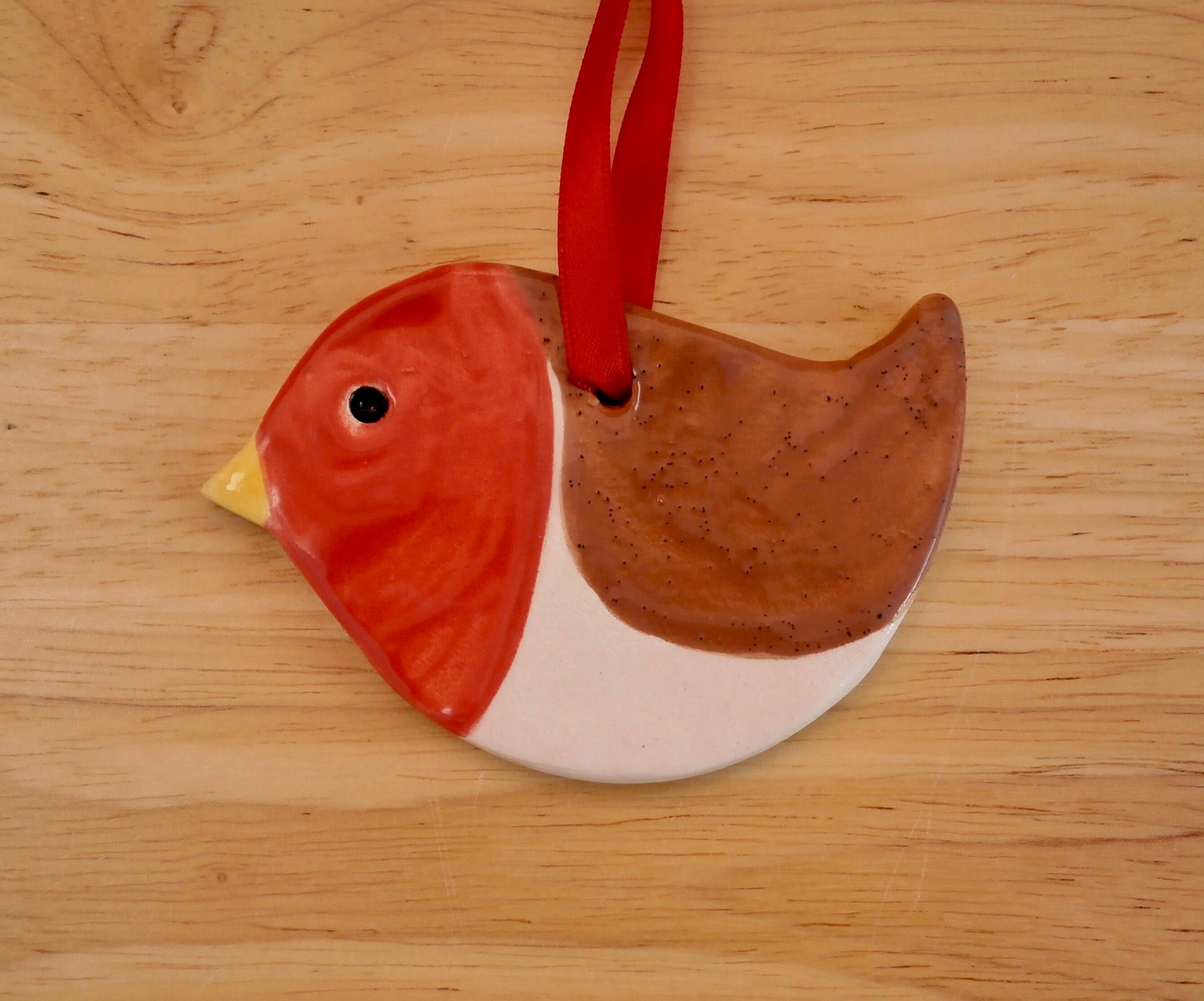 Robin hanging ornament Christmas ornament Red bird home | Etsy