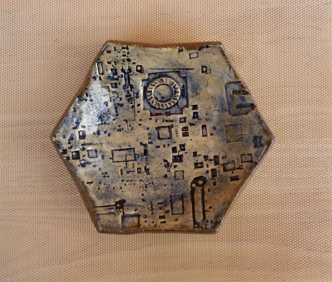 Cyberpunk Ceramic Trinket Dish - Hexagonal Ceramic Bowl With MacBook ...