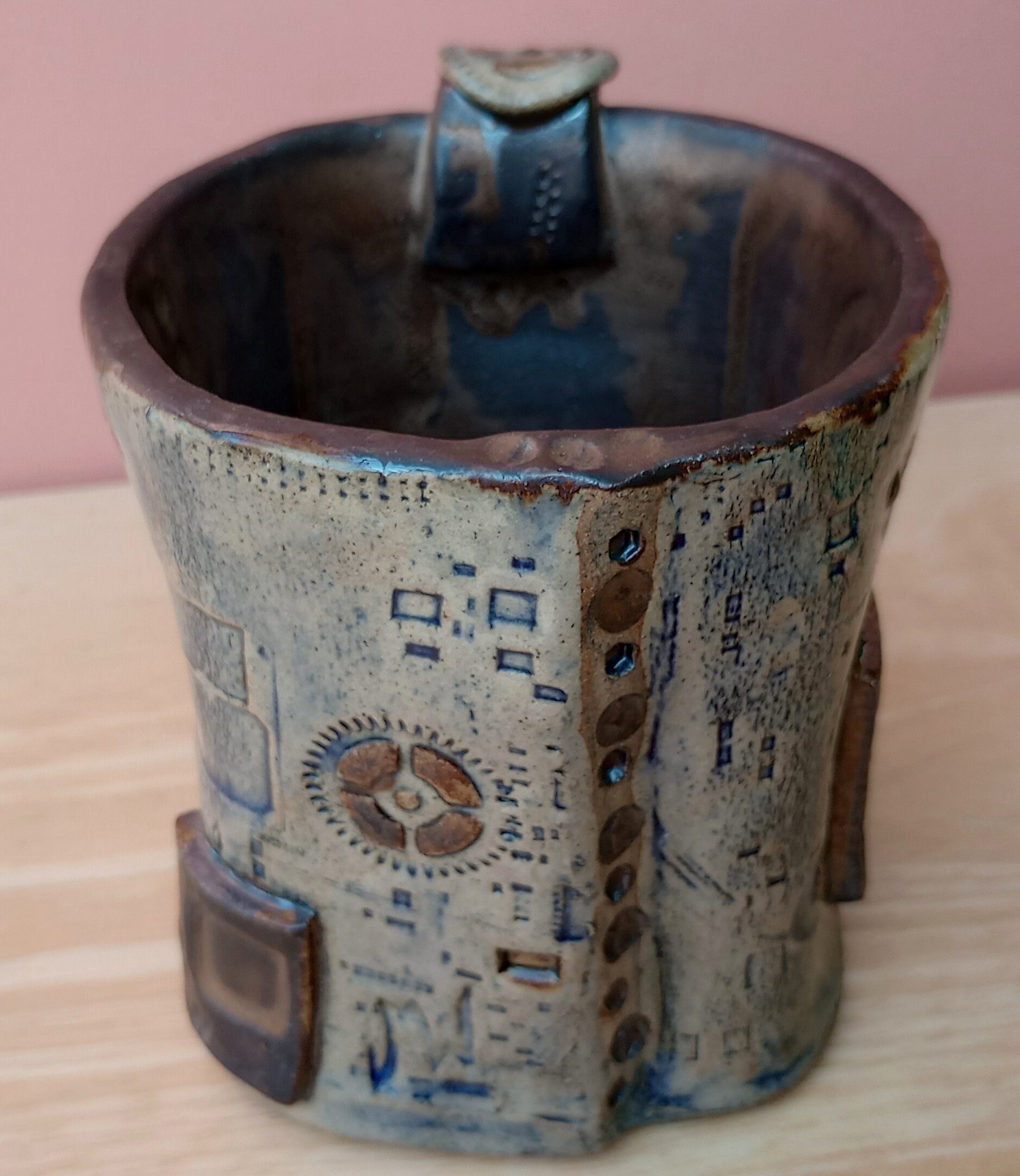Blue Steampunk Mug and Saucer: Circuit Board and Cog Ceramic Cup - Etsy UK