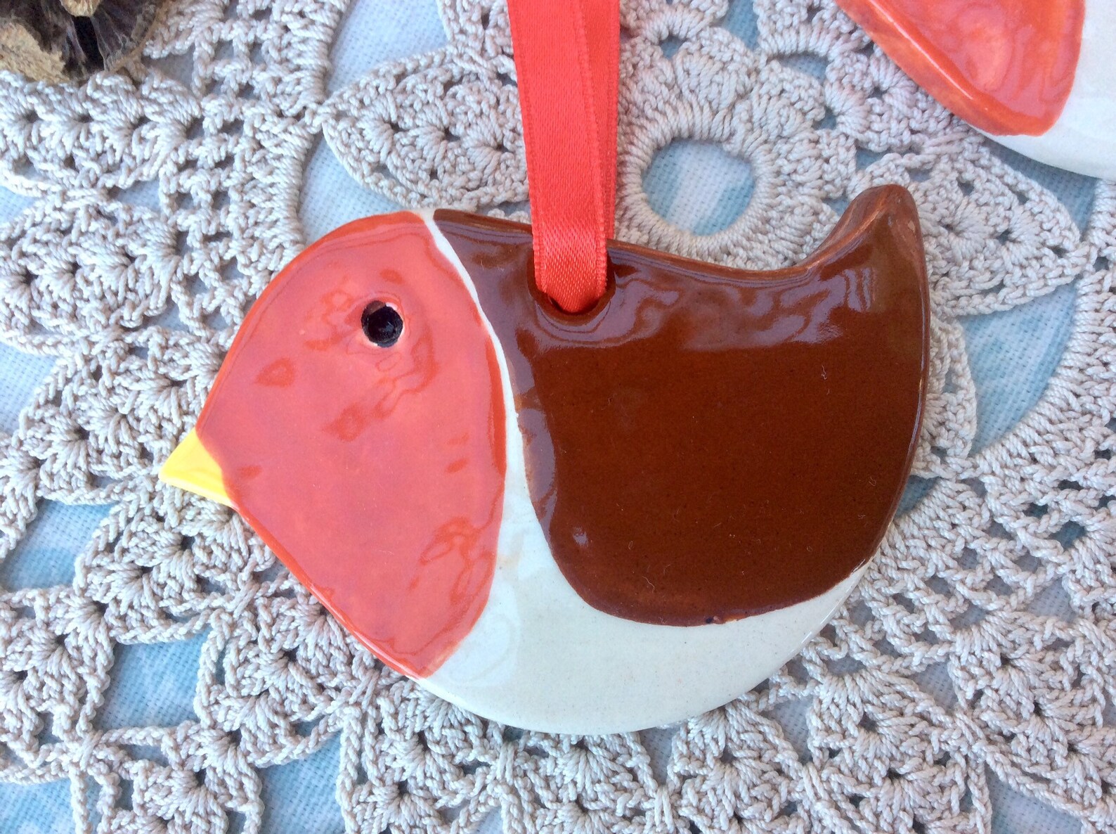 Robin Hanging Ornament Christmas Ornament Red Bird Home - Etsy