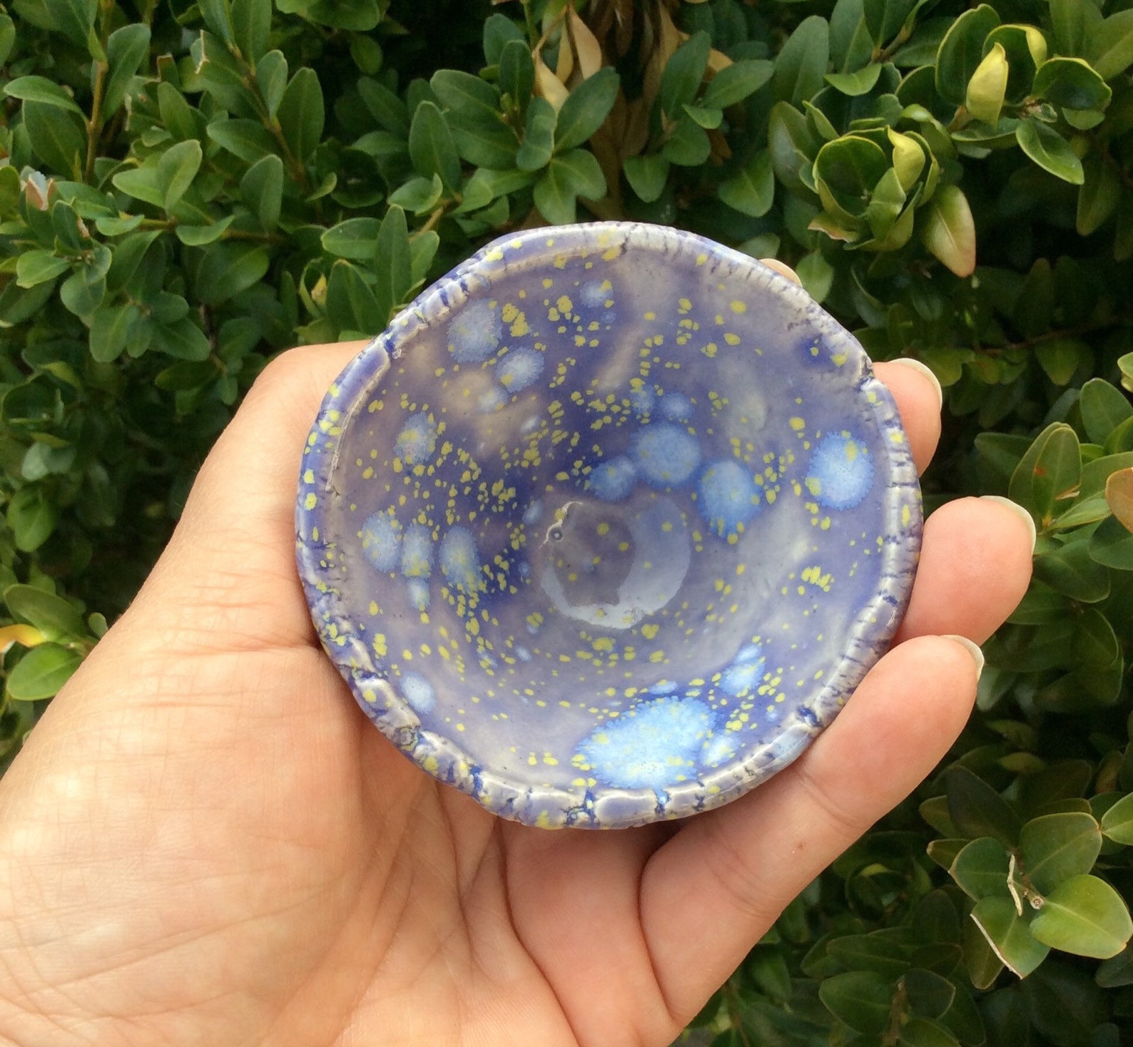 Pair of Ceramic Trinket Dishes in Cosmic Violet Purple - Etsy