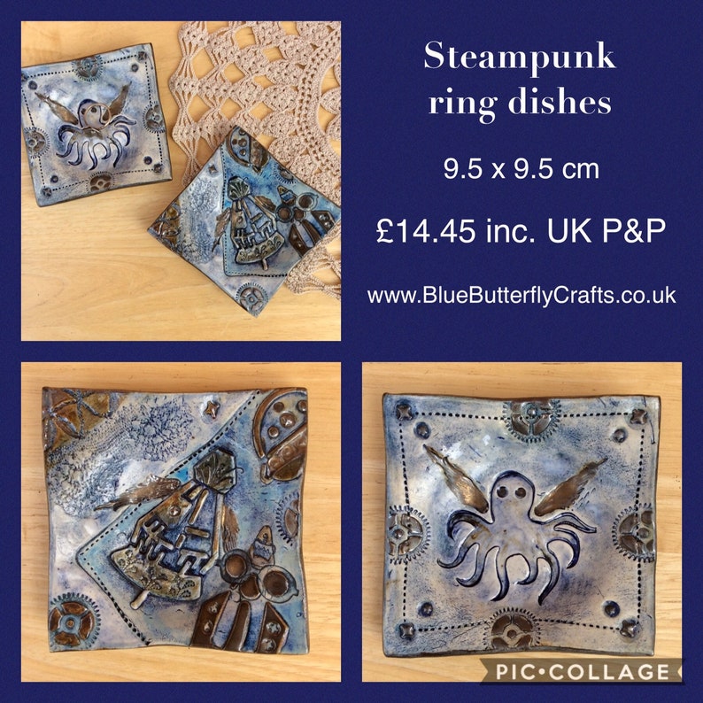 Space ceramic trinket dish Cthulhu Square ceramic ring dish | Etsy