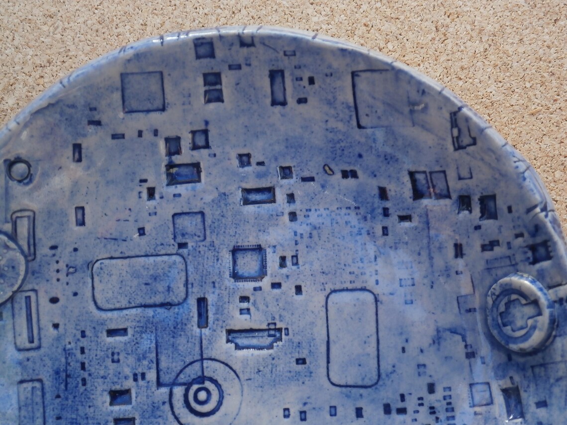 Cyberpunk Ceramic Trinket Dish for Dad Ceramic Bowl With - Etsy