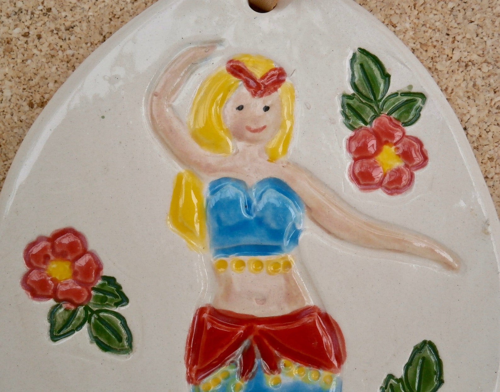 Ceramic Belly Dancer Plaque Wall Art With Tribal Dancer - Etsy UK