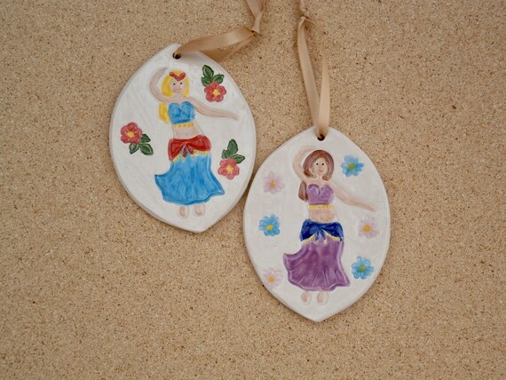 Ceramic Belly Dancer Plaque Wall Art With Tribal Dancer | Etsy UK