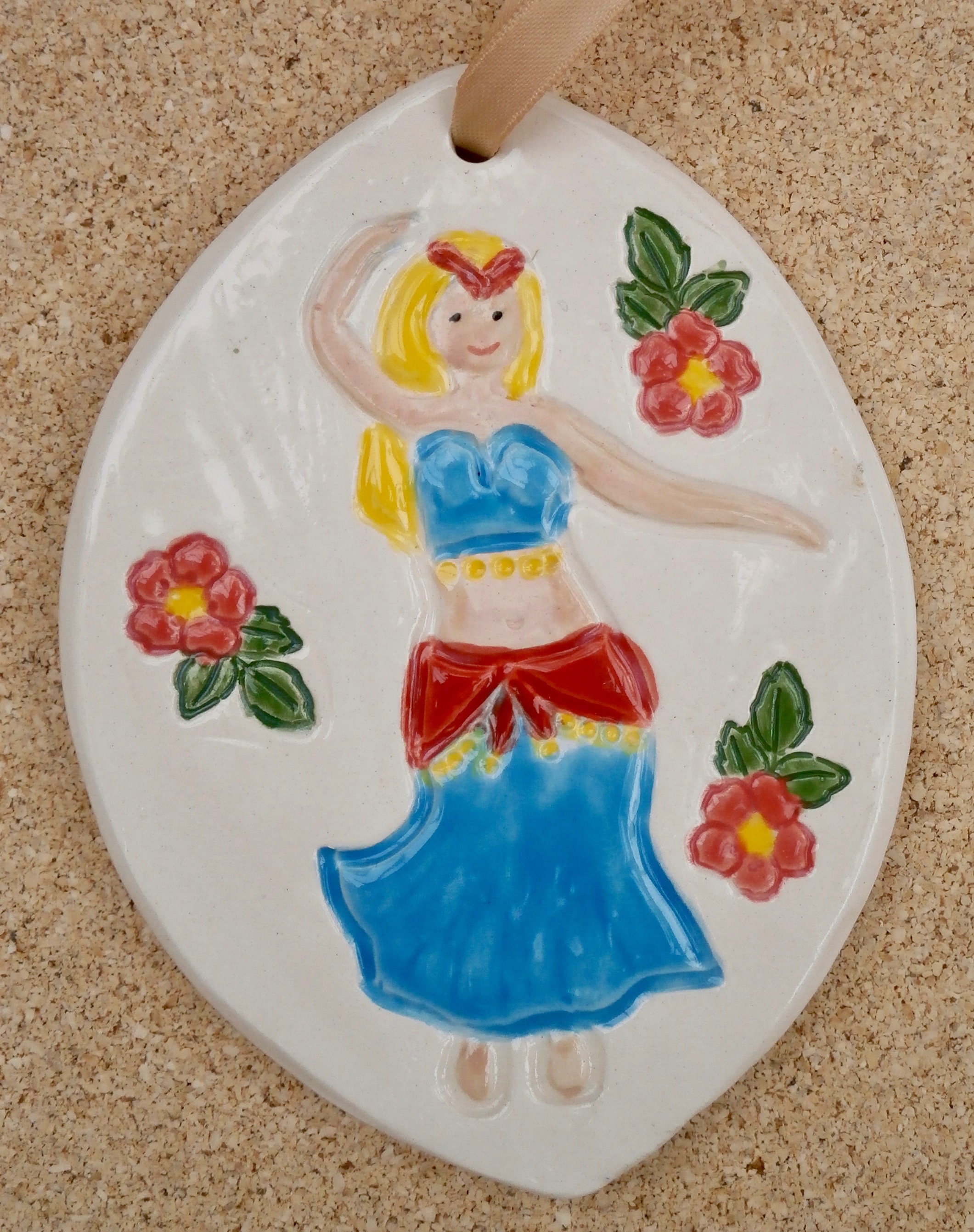 Ceramic Belly Dancer Plaque Wall Art With Tribal Dancer - Etsy UK
