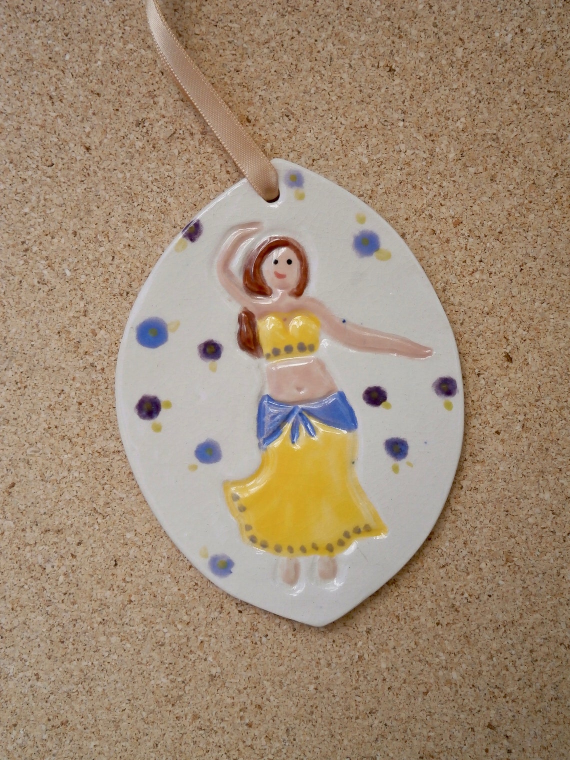 Ceramic Belly Dancer Plaque Wall Art With Tribal Dancer - Etsy UK