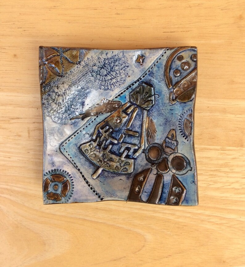 Space ceramic trinket dish Cthulhu Square ceramic ring dish | Etsy