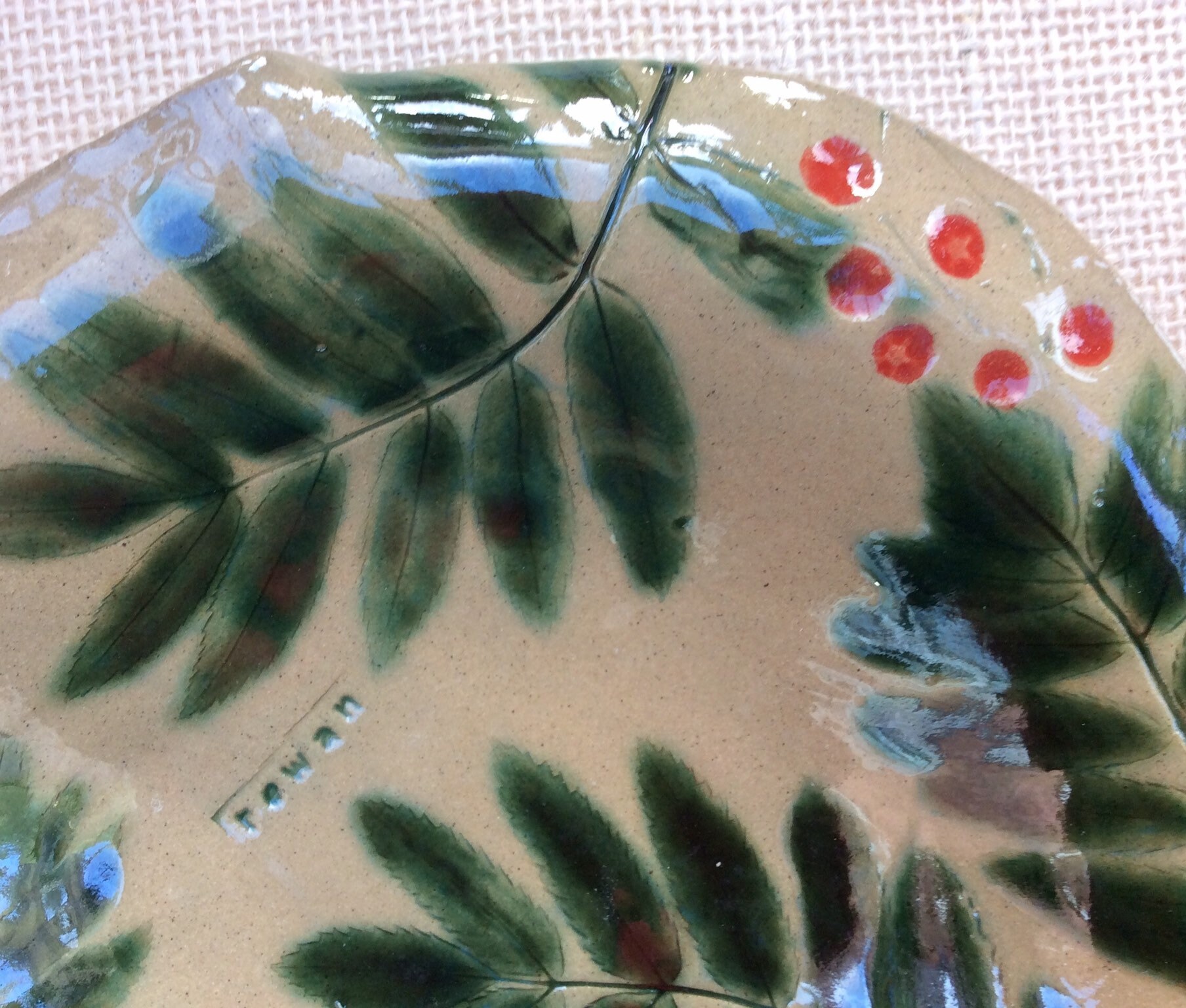 Kitchen & Dining Home & Living Stoneware tapas dish with leaves Pottery ...