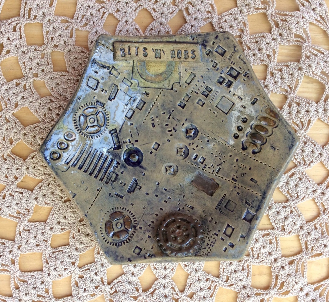 Cyberpunk Ceramic Trinket Dish Hexagonal Ceramic Bowl With - Etsy