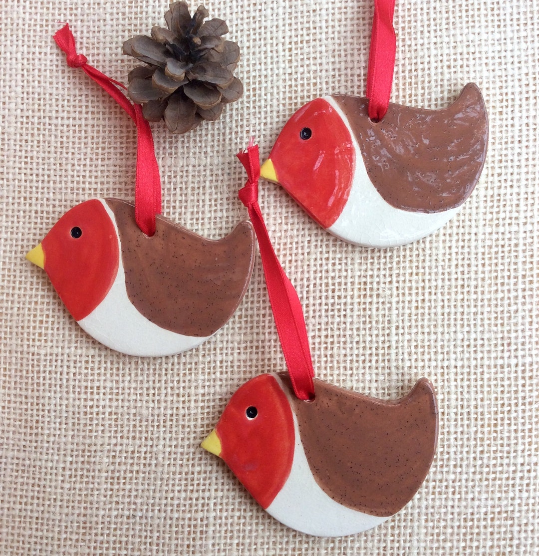 Robin Hanging Ornament - Christmas Ornament - Red Bird Home Decor ...