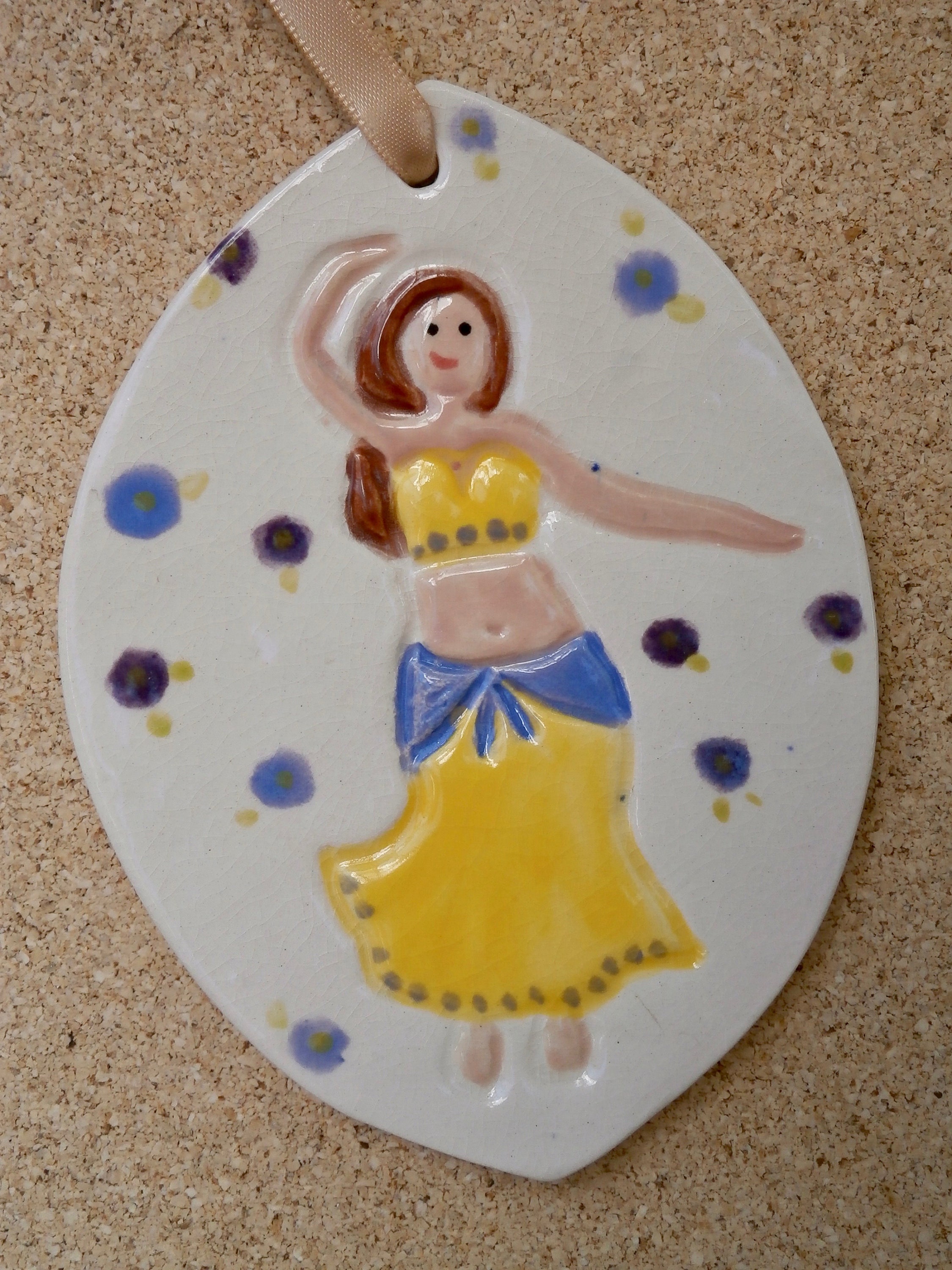 Ceramic Belly Dancer Plaque Wall Art With Tribal Dancer - Etsy UK