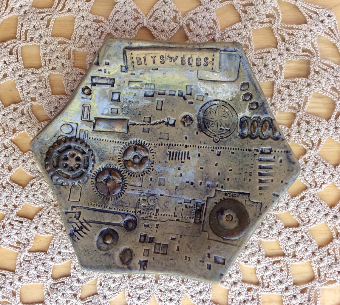 Cyberpunk Ceramic Trinket Dish Hexagonal Ceramic Bowl With | Etsy