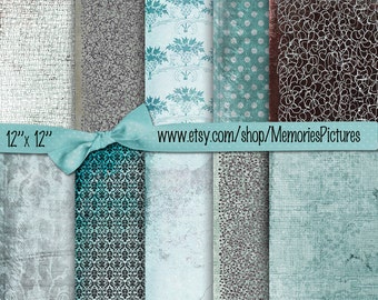 DIGITAL PAPERS Digital Collage Sheet set of 14 wallpapers | Etsy