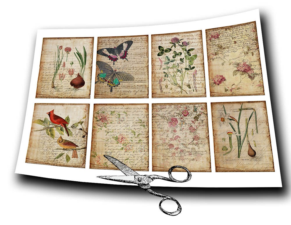 Digital Papers Bundle Huge Paper Pack 64 Tags Vintage - Etsy