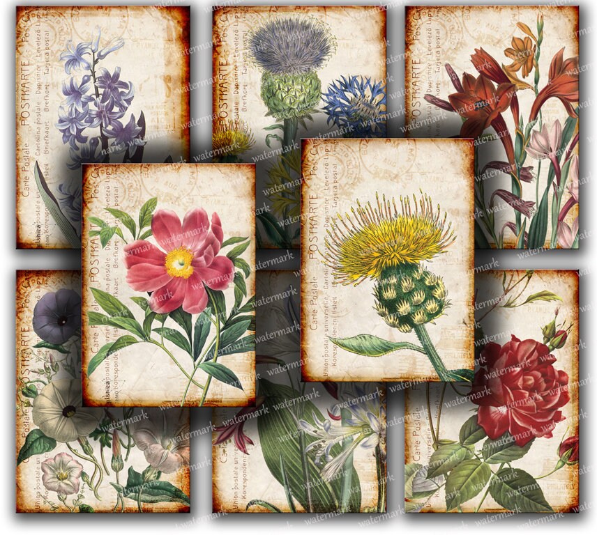 Digital Papers Bundle Huge Paper Pack 64 Tags Vintage - Etsy