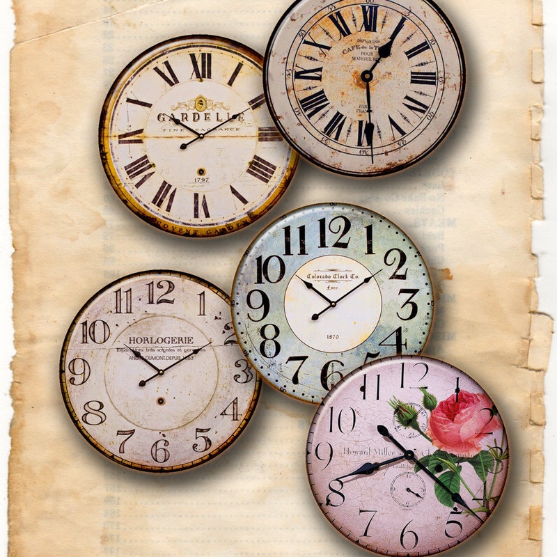 Clock Collage - Etsy