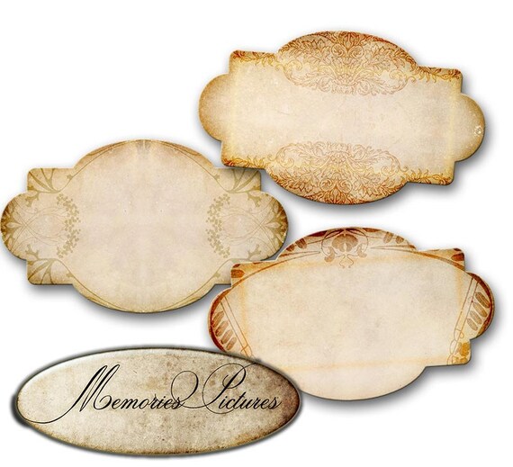 Vintage Labels Tags Instant Download Printable Gift Tags // | Etsy