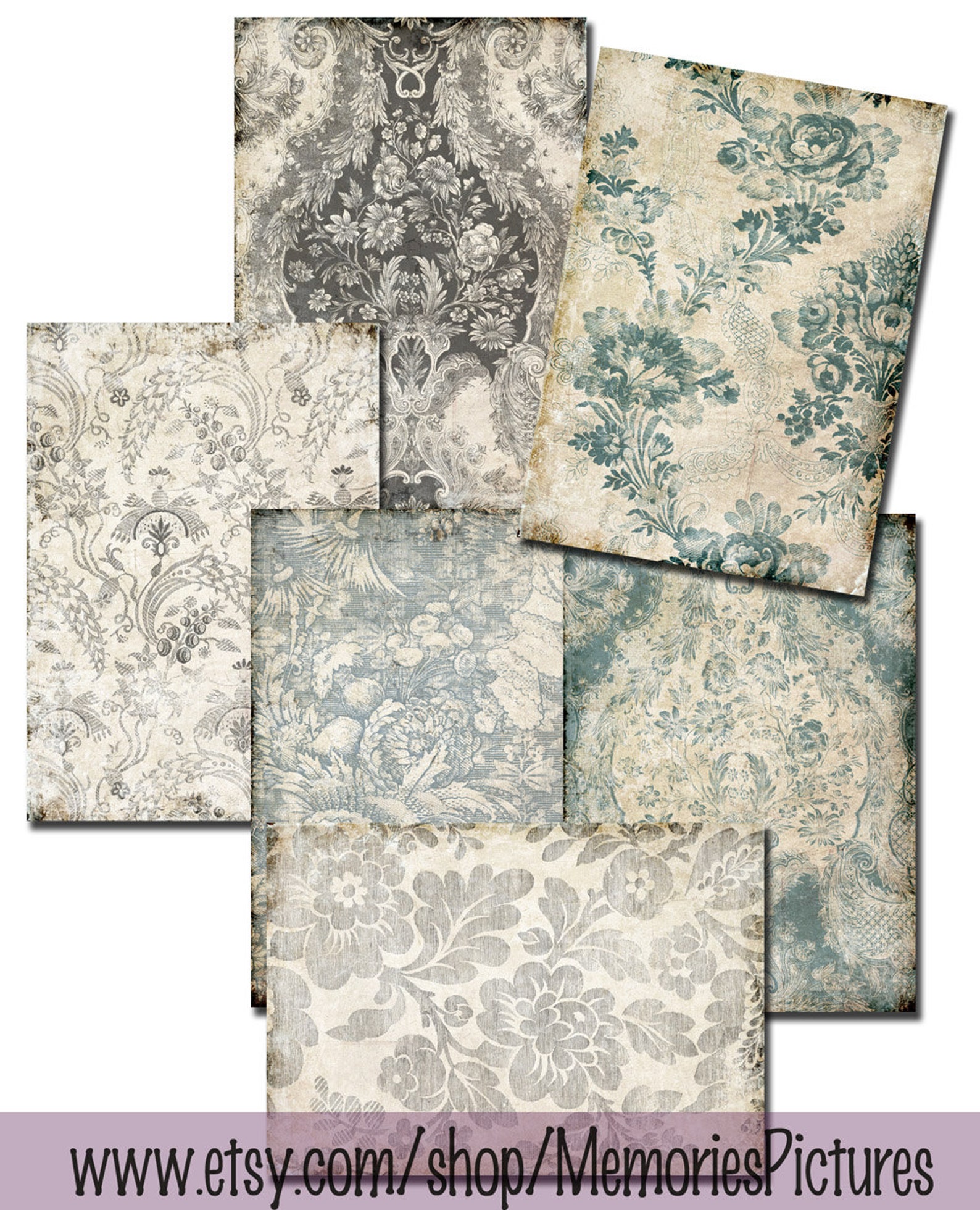 Digital Papers. Decoupage Digital Paper Pack // Grey Beige // - Etsy