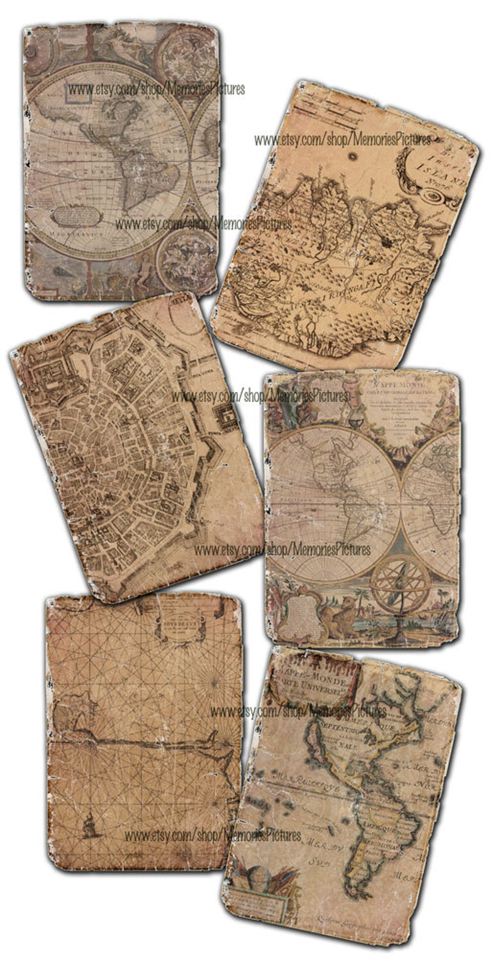 INSTANT DOWNLOAD World Maps on Vintage Papers texture Pack - Etsy