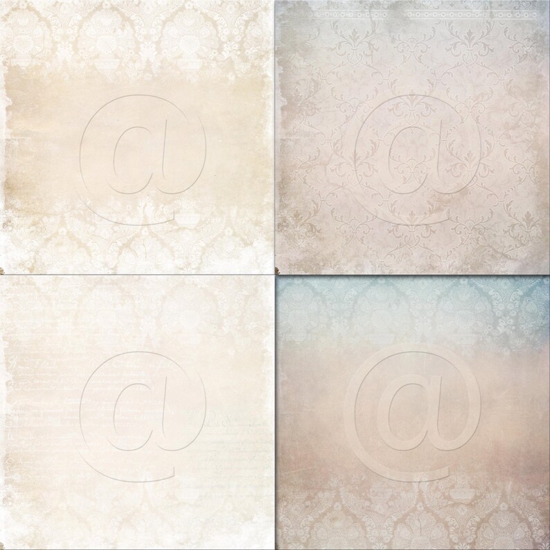 Digital Scrapbook Paper Pack .vintage Letters . Beige Craft Papers ...