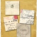 Vintage Letters Post Cards Stamp Handwriting 2 in Digital Collage Sheet ...