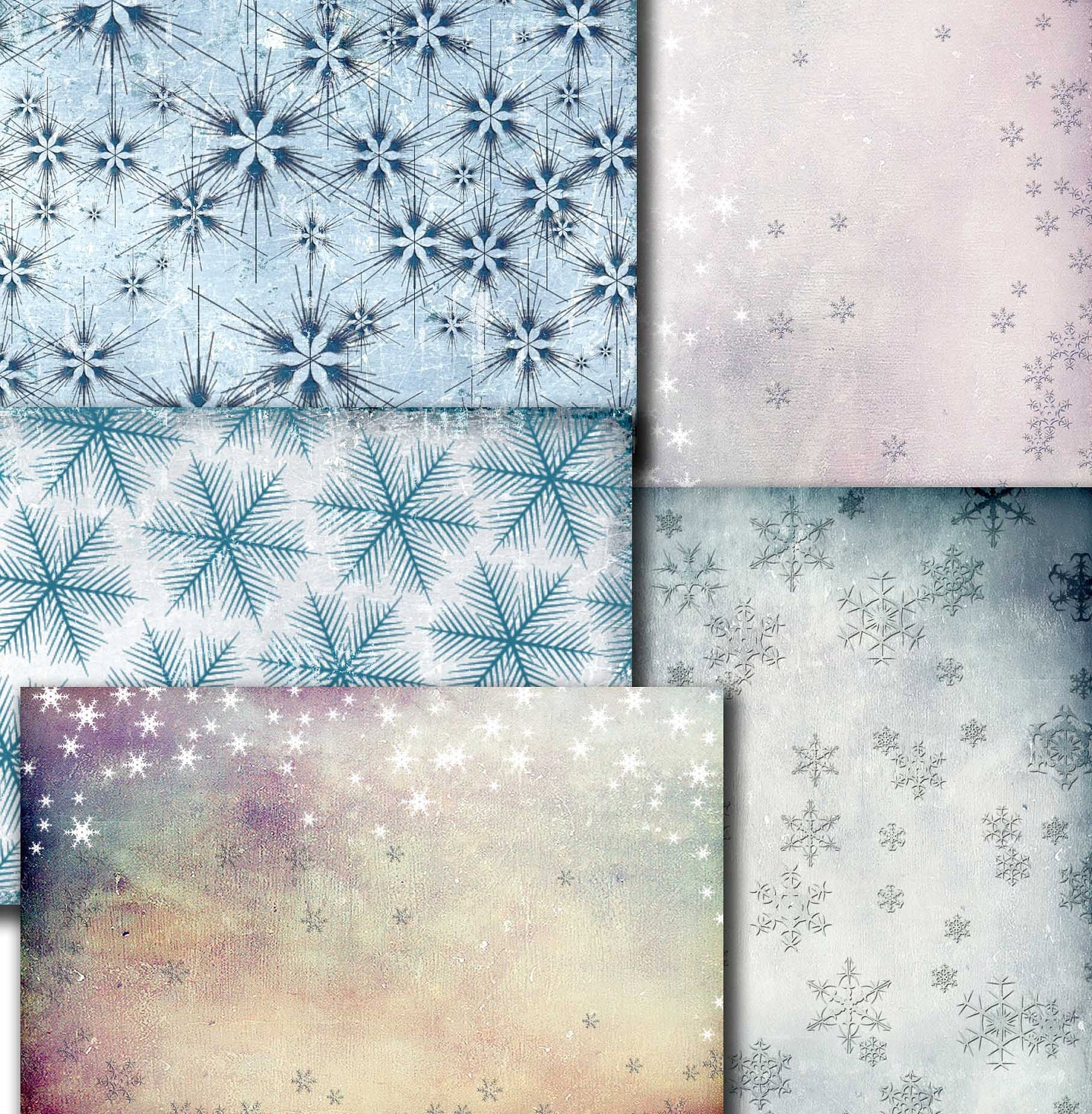 Digital Paper Pack / Christmas Digital Papers Pack / 5 - Etsy