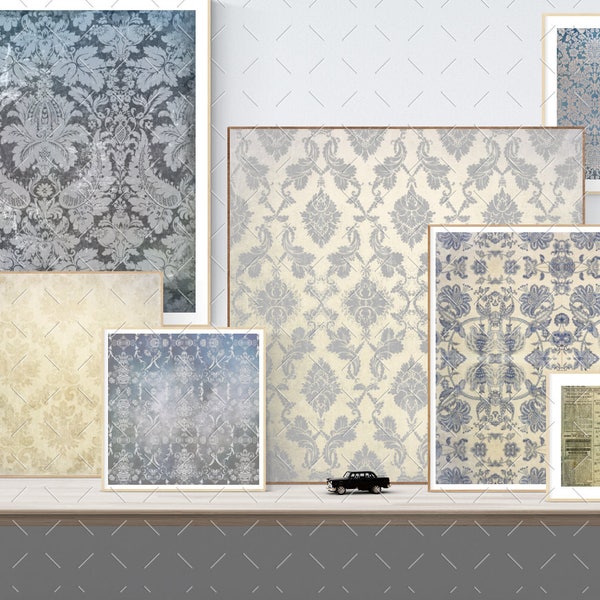 Damask Digital Paper - Etsy