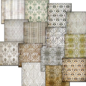 DIGITAL PAPERS Digital Collage Sheet Set of 14 Wallpapers Pattern ...